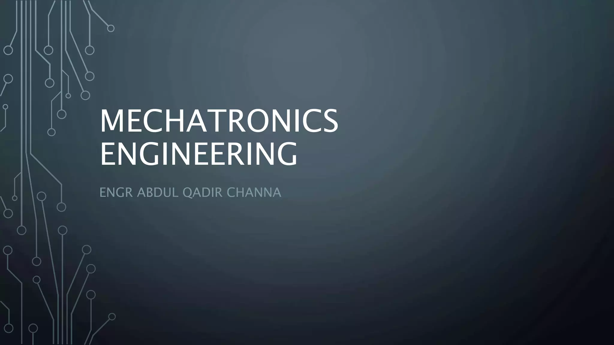 Mechatronics lec 1& 2 | PPTX