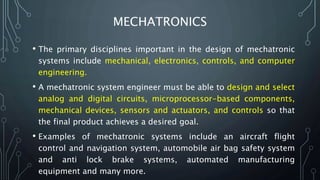 Mechatronics lec 1& 2 | PPTX
