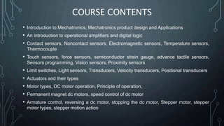 Mechatronics lec 1& 2 | PPTX