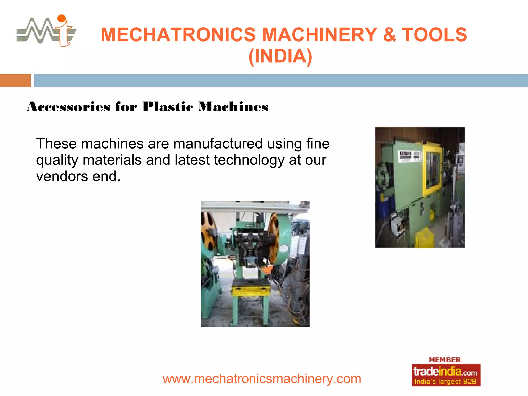 Mechatronics Machinery & Tools India | PPT