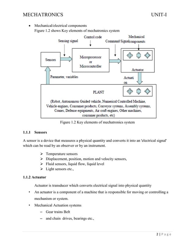 Mechatronics material . Mechanical engineering | PDF