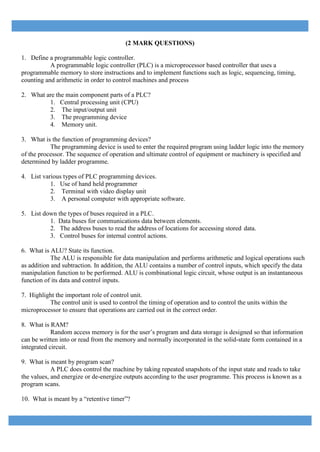 basic questions and answers on mechatrinics MECHATRONICS_question-bank.pdf
