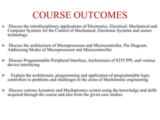 MECHATRONICS unit 1.pptx | Computer Peripherals | Computing
