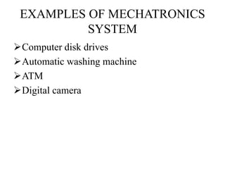 MECHATRONICS unit 1.pptx | Computer Peripherals | Computing