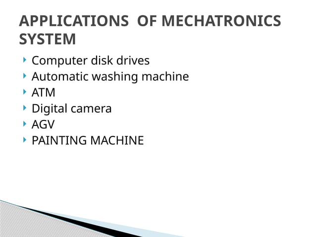 MECHATRONICS unit 1.pptx. Types of sensors | PPT