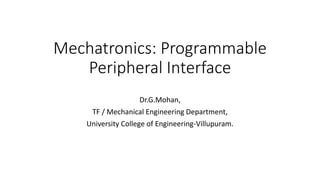 Mechatronics unit iii | PPT