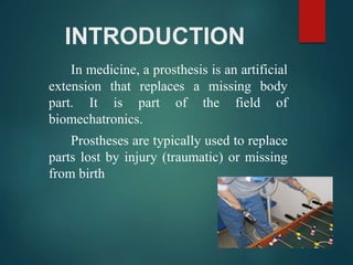 Mech biomechatronic hand ppt | PPTX