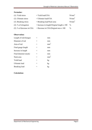 Mech CE6315 som lab_manual | PDF | Physics | Science