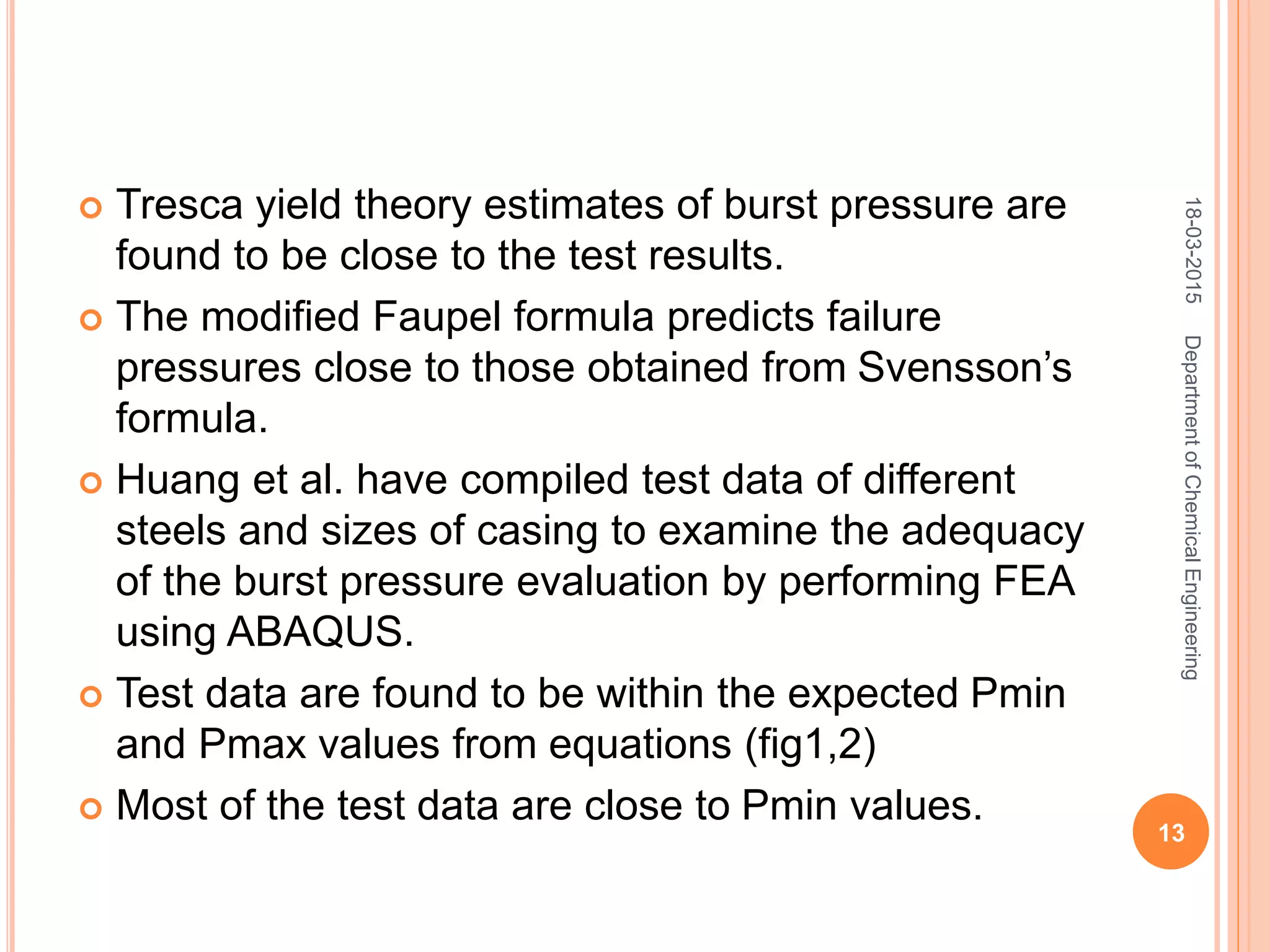Bursting Pressure of Mild Steel Cylindrical Vessels | PPTX