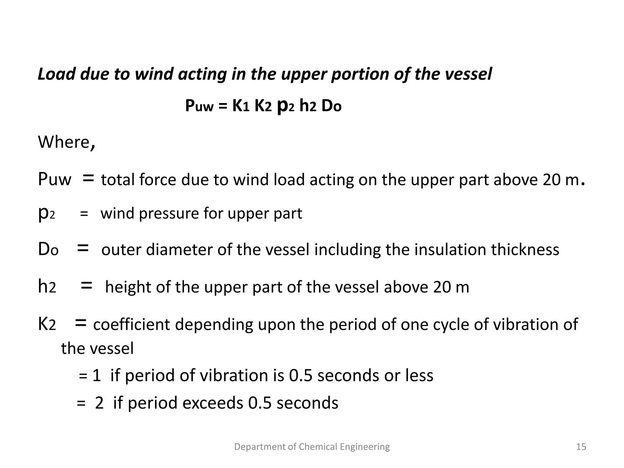 Design of Tall Vessels (Distillation columns) | PPTX