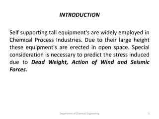 Design of Tall Vessels (Distillation columns) | PPTX