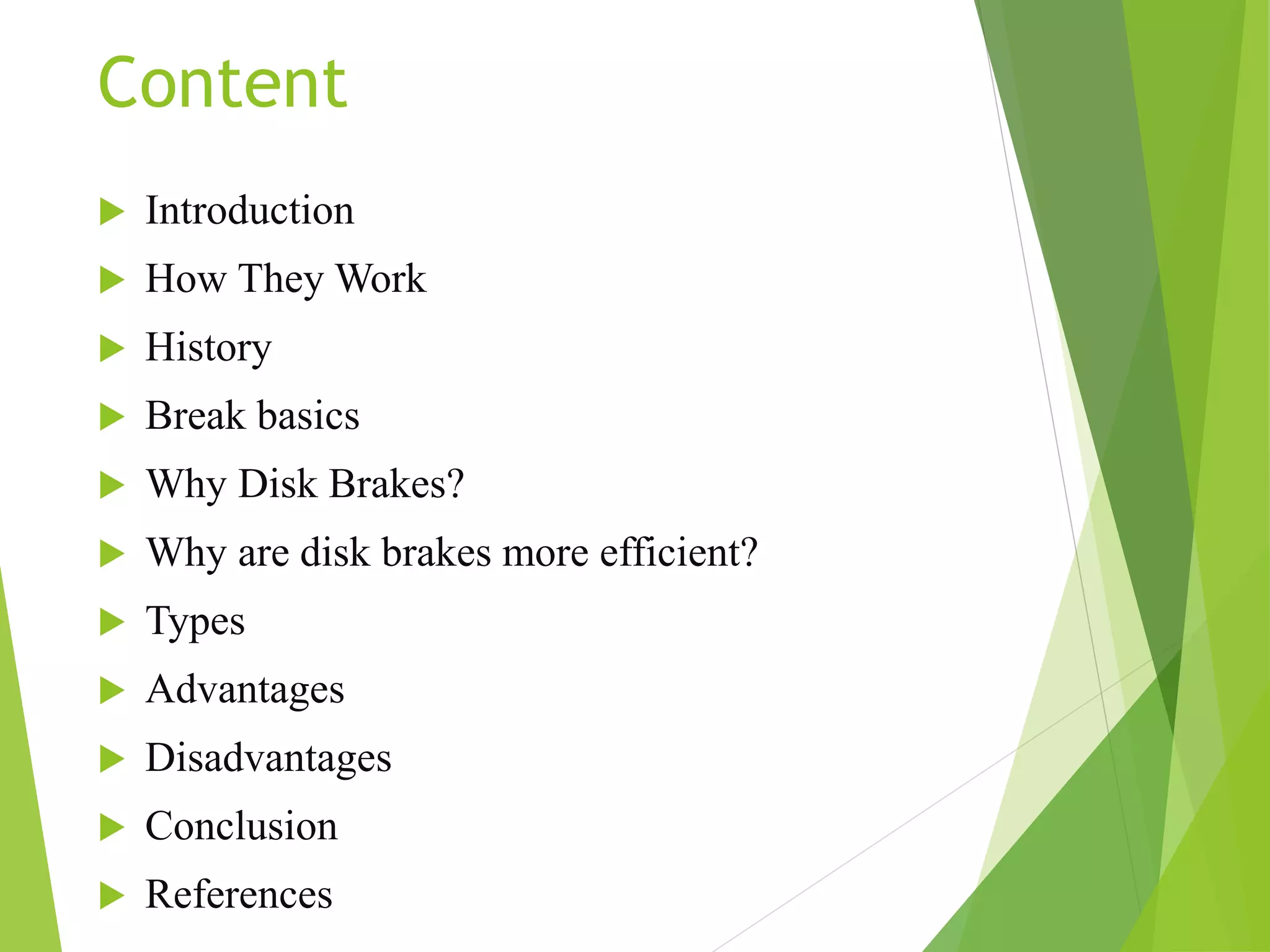 Mech disc brakes ppt | PPTX