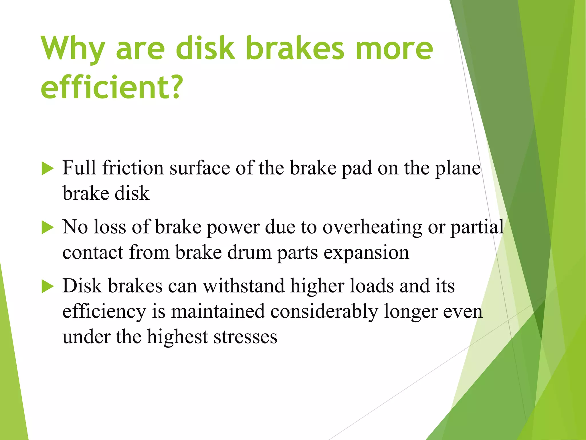 Mech disc brakes ppt | PPTX