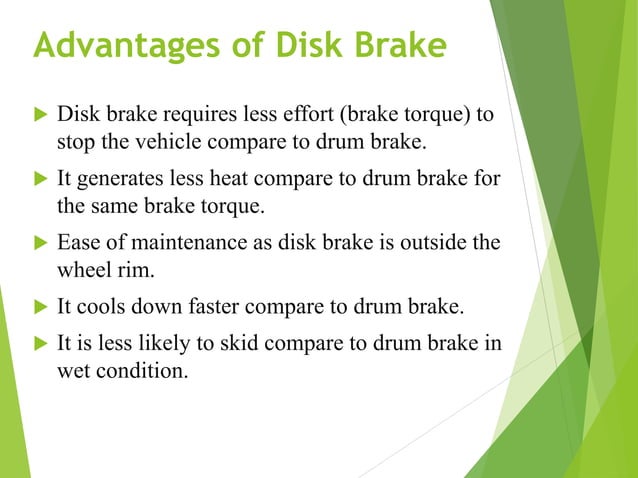 Mech disc brakes ppt | PPTX | Auto Parts | Automotive