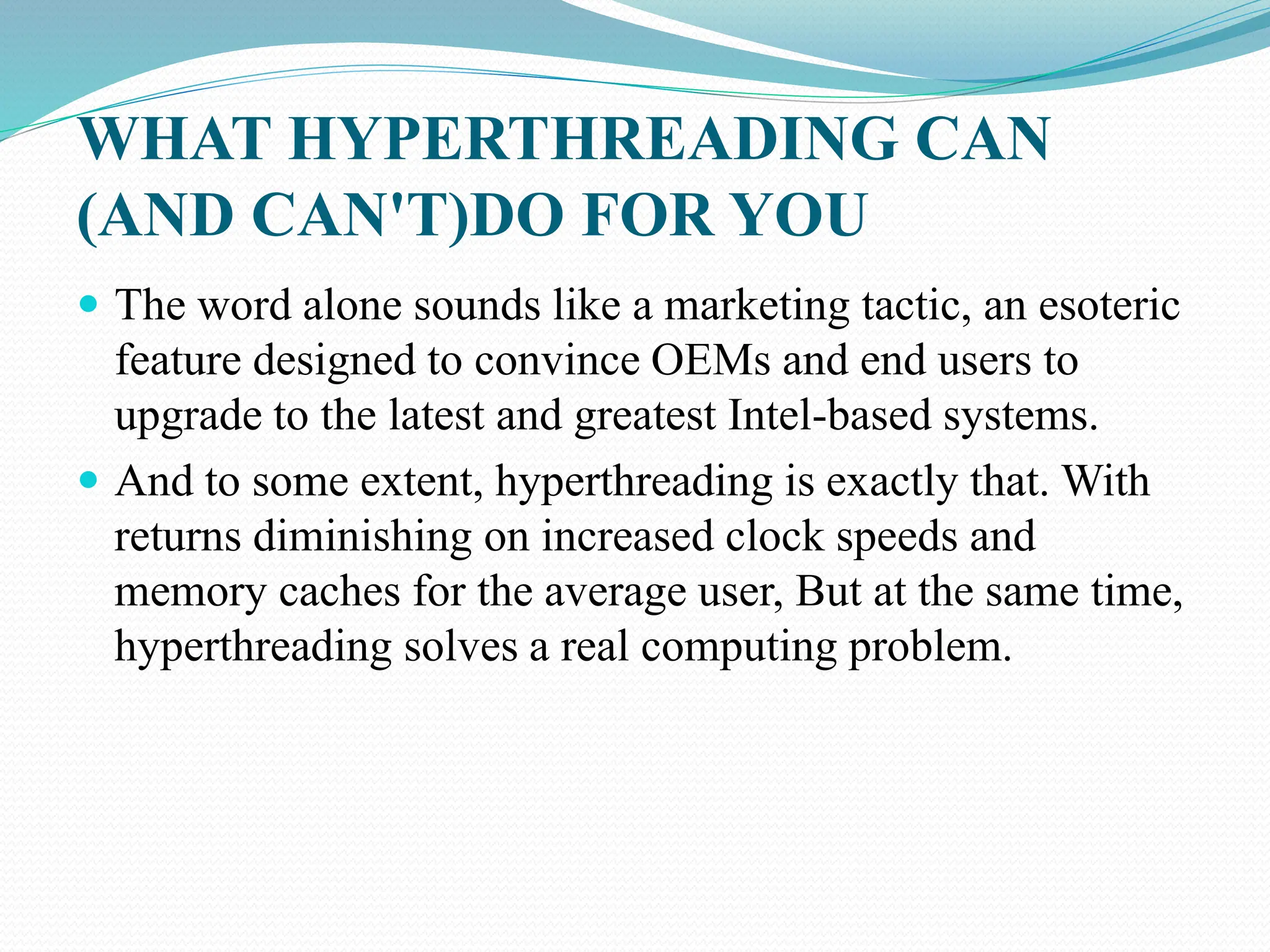 mech_Hyper_Threading_ppt[1].pptx Computer engineering | PPT
