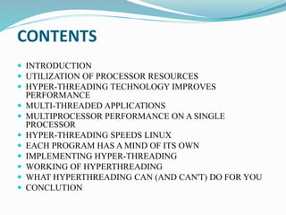 mech_Hyper_Threading_ppt[1].pptx Computer engineering | PPT