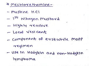 Mechlorethamine | PDF