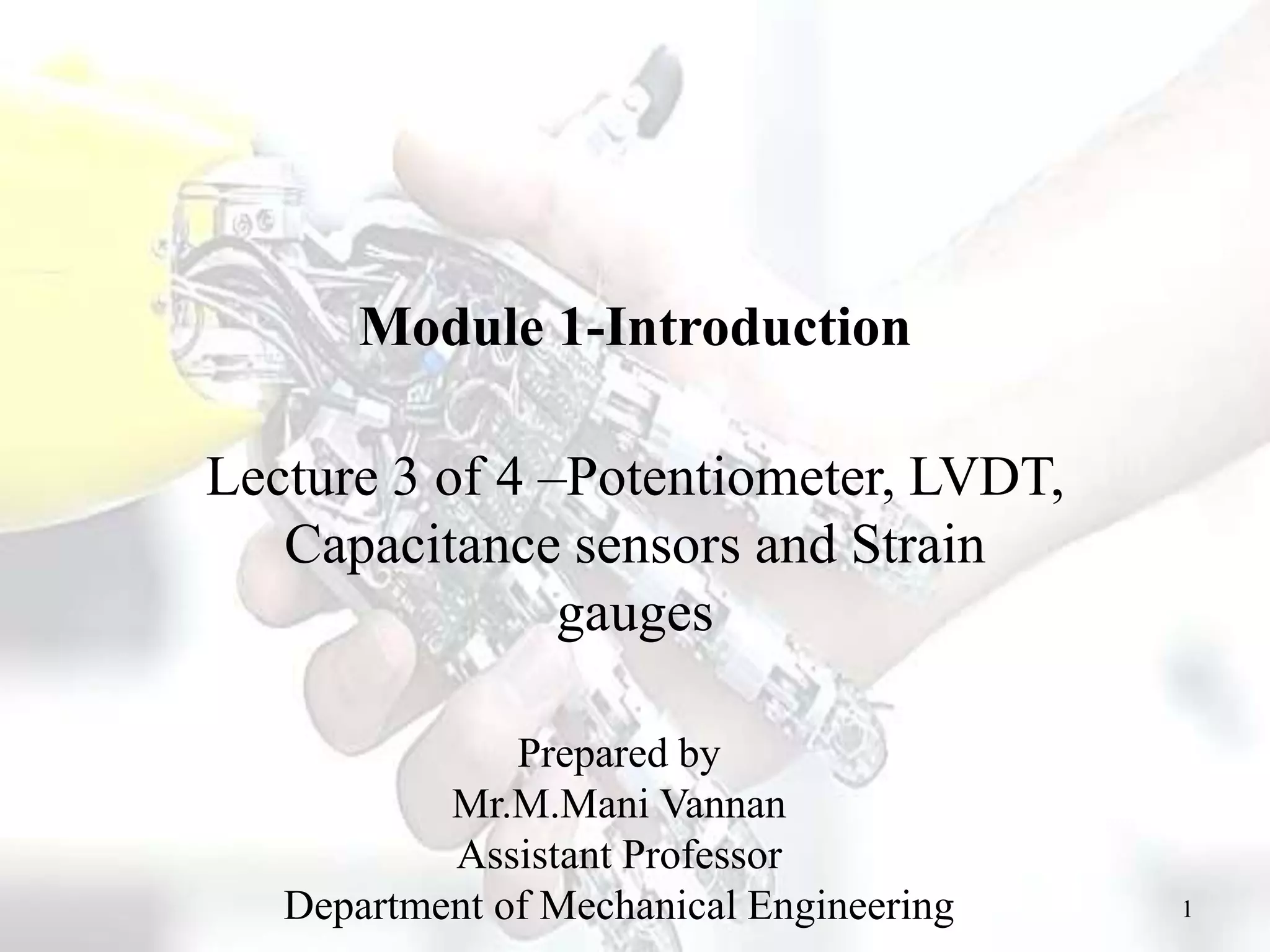 Sensors and its classification 1 | PPTX