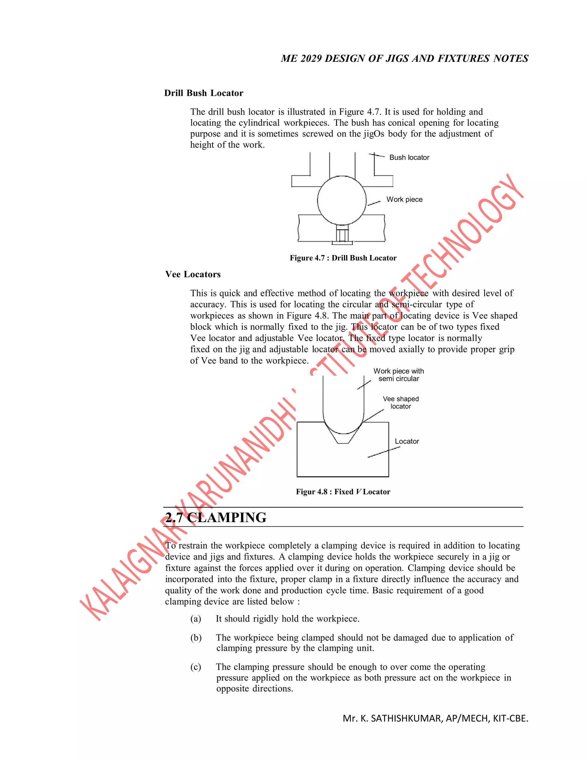 ME 2029 - DESIGN OF JIGS AND FIXTURES NOTES BY Mr.K.SATHISHKUMAR/AP ...