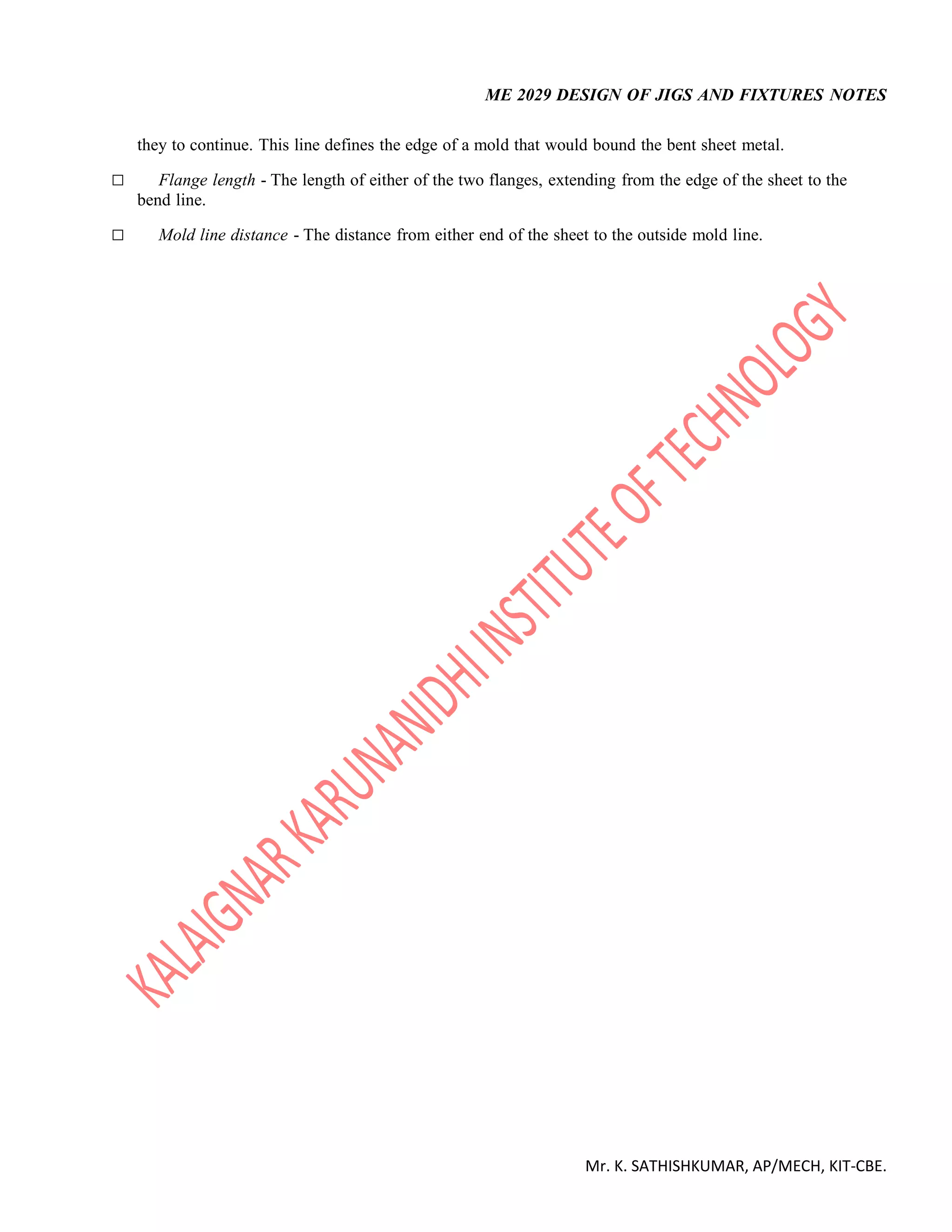 ME 2029 - DESIGN OF JIGS AND FIXTURES NOTES BY Mr.K.SATHISHKUMAR/AP ...