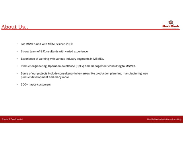 MechMinds: Leading OpEx, Lean, TPM, EH&S, and ZED Consulting Expertise | PPT