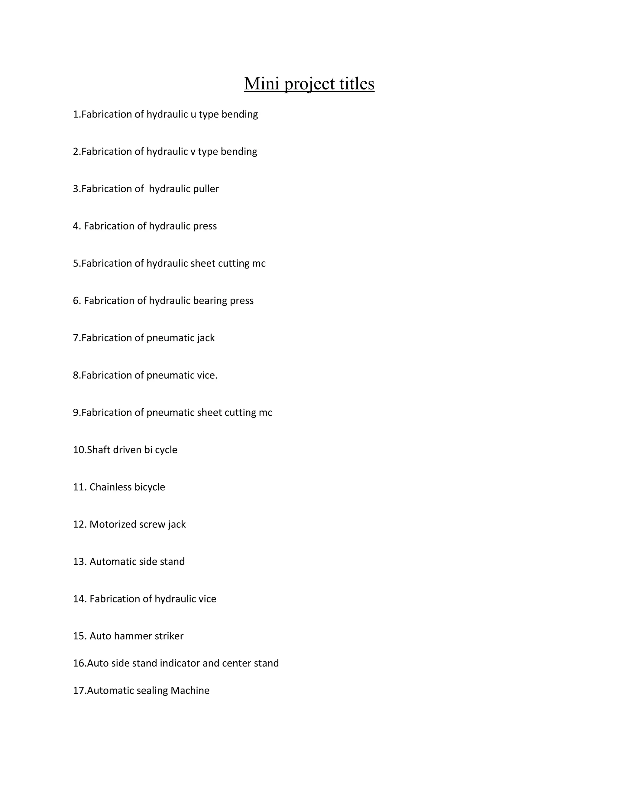 Mechmini project | PDF