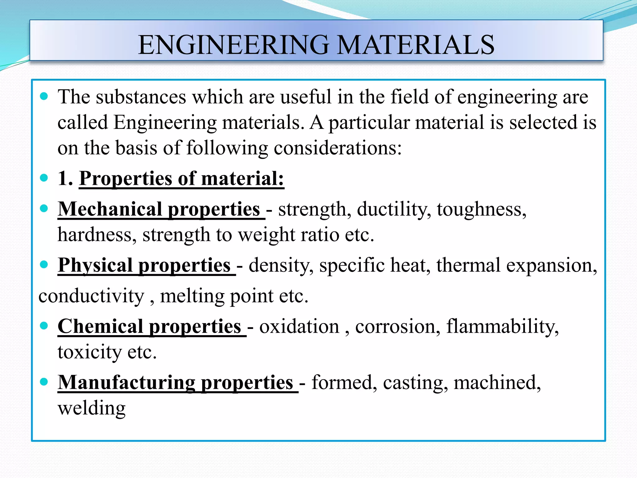 Mechnical properties of Materials | PPTX