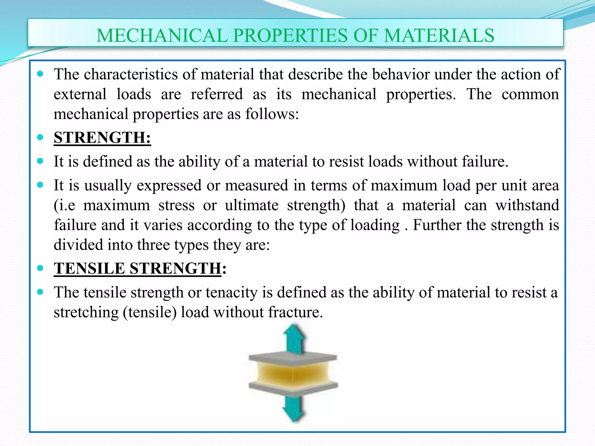 Mechnical properties of Materials | PPT