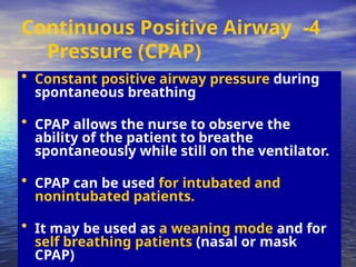 Mechanical Ventilation , principle of MV | PPTX