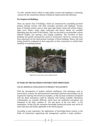 Mechanized Construction- Relevance and Importance in India | DOC