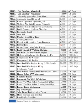 Mech project list | PDF