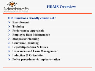 HRMS - Human Resources Management | PPT