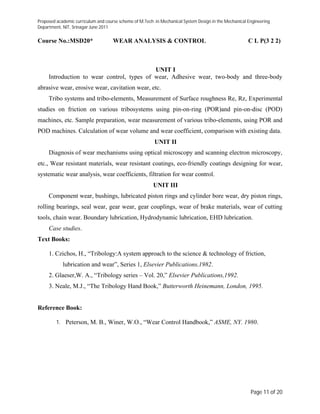 Mech syllabus mtech | PDF