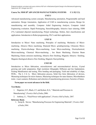 Mech syllabus mtech | PDF