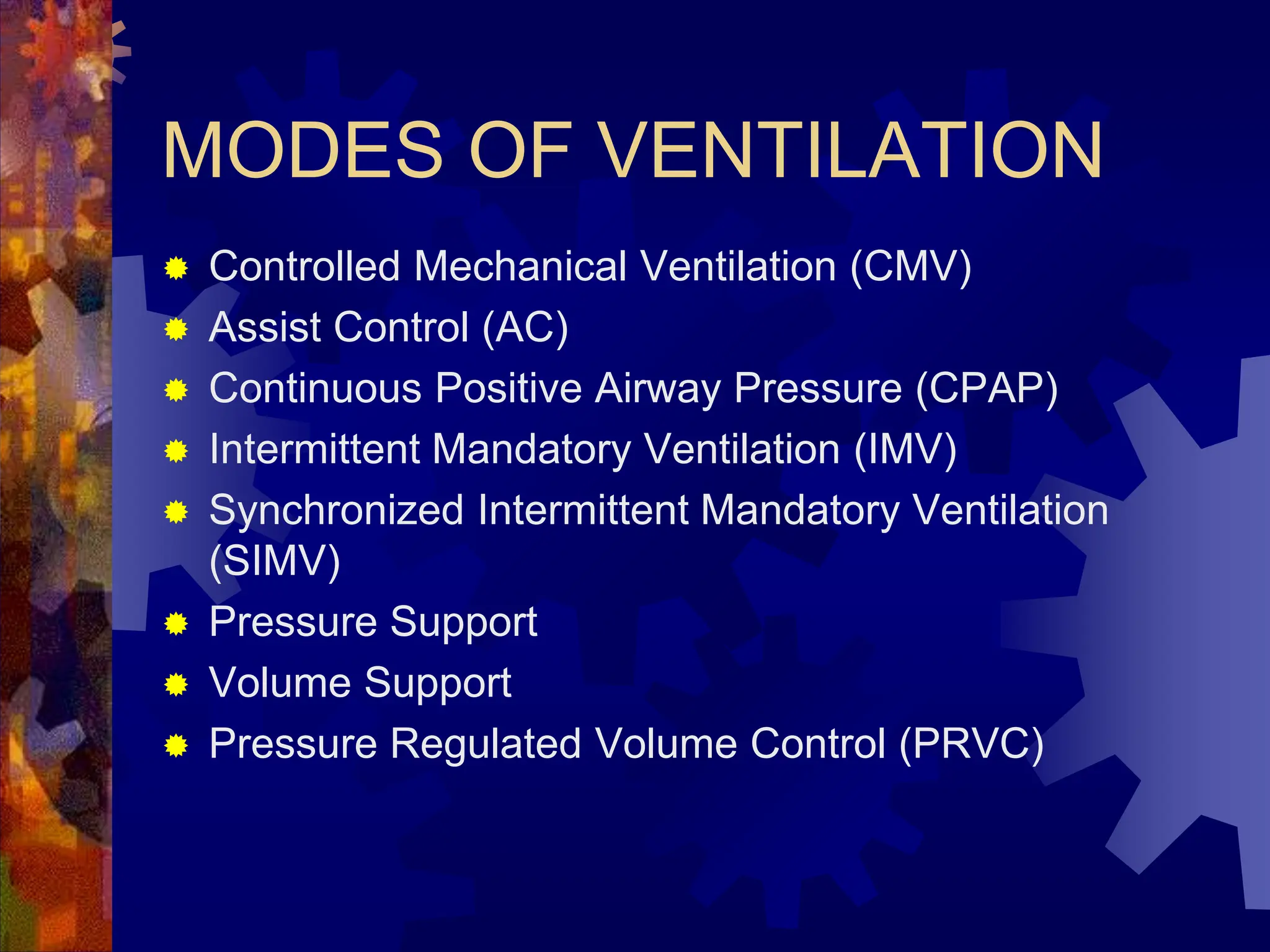 mechanical ventilators for medical student | PPT