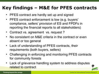 Monitoring and Evaluation system for PFES: Key findings and policy ...