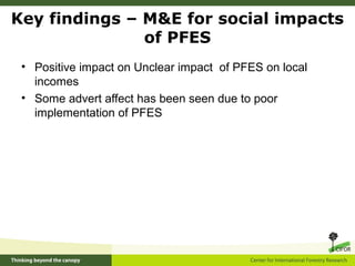 Monitoring and Evaluation system for PFES: Key findings and policy ...