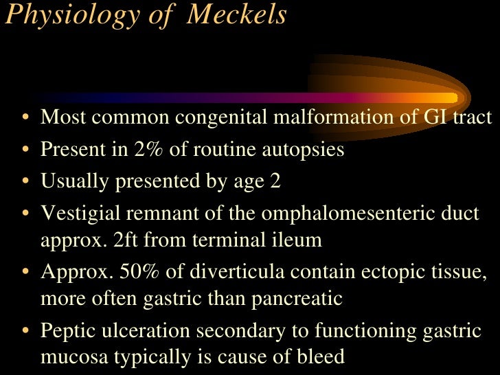 Meckels diverticulum - a nuclear medicine case study