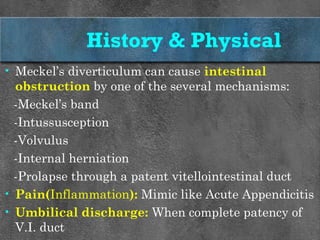 Meckel's Diverticulum - Pediatric Surgery | PPT