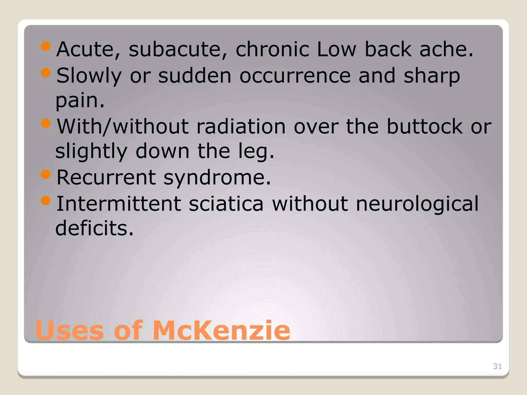 Meckenzie approach | PDF