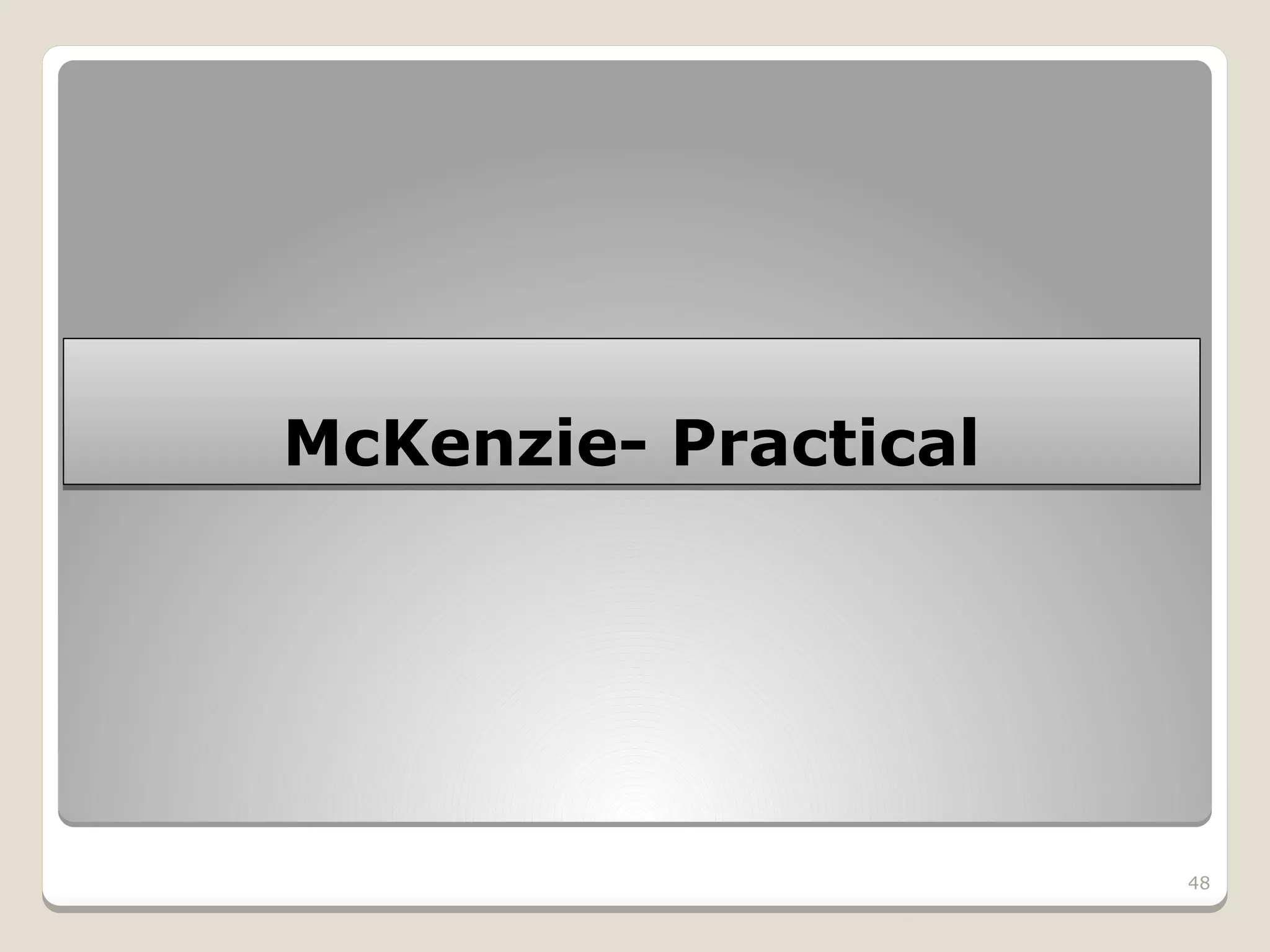 Meckenzie approach | PDF