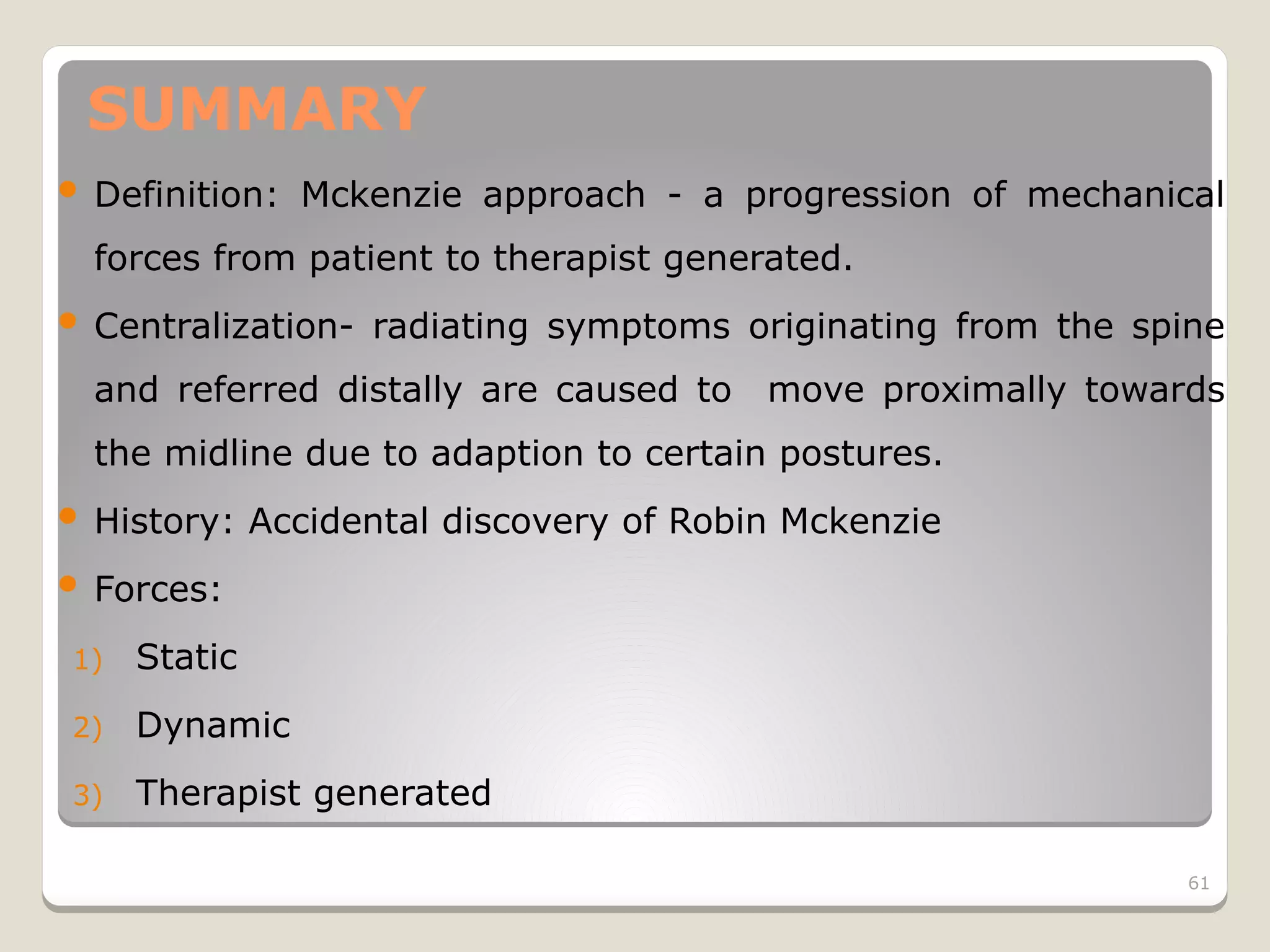 Meckenzie approach | PDF
