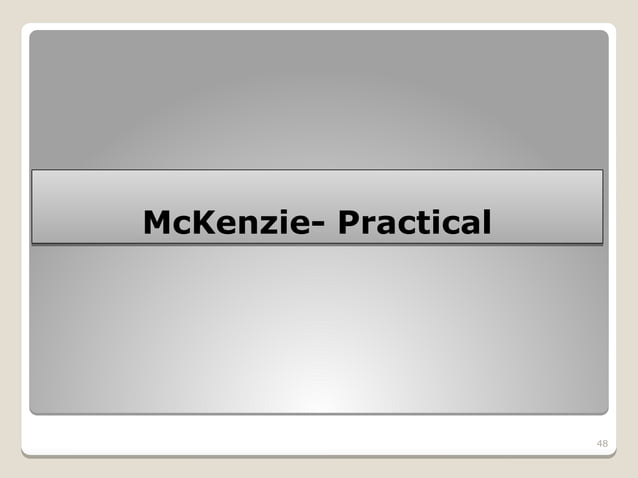 Meckenzie approach | PDF