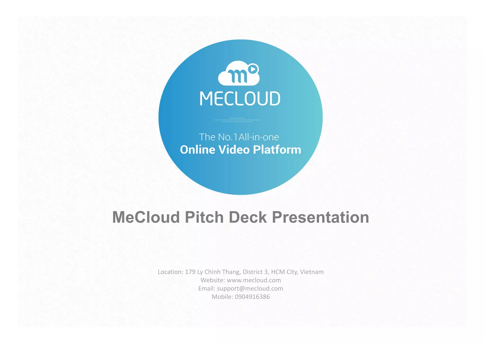MeCloud pitch deck presentation | PDF