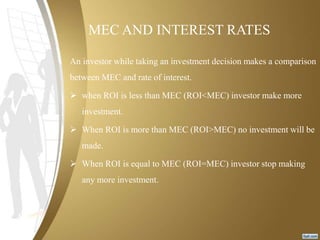 marginal efficiency of capital | PPTX