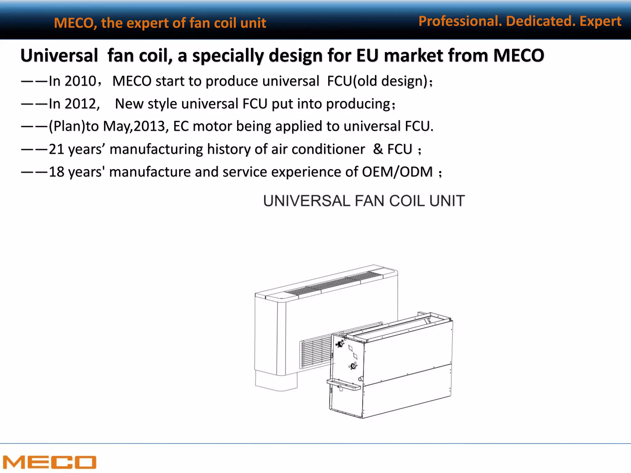 Meco universal fan coil unit | PDF