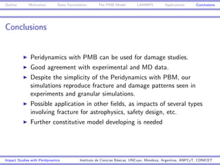 Peridynamics MECOM 2012 presentation | PDF