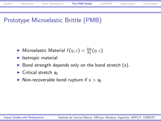 Peridynamics MECOM 2012 presentation | PDF
