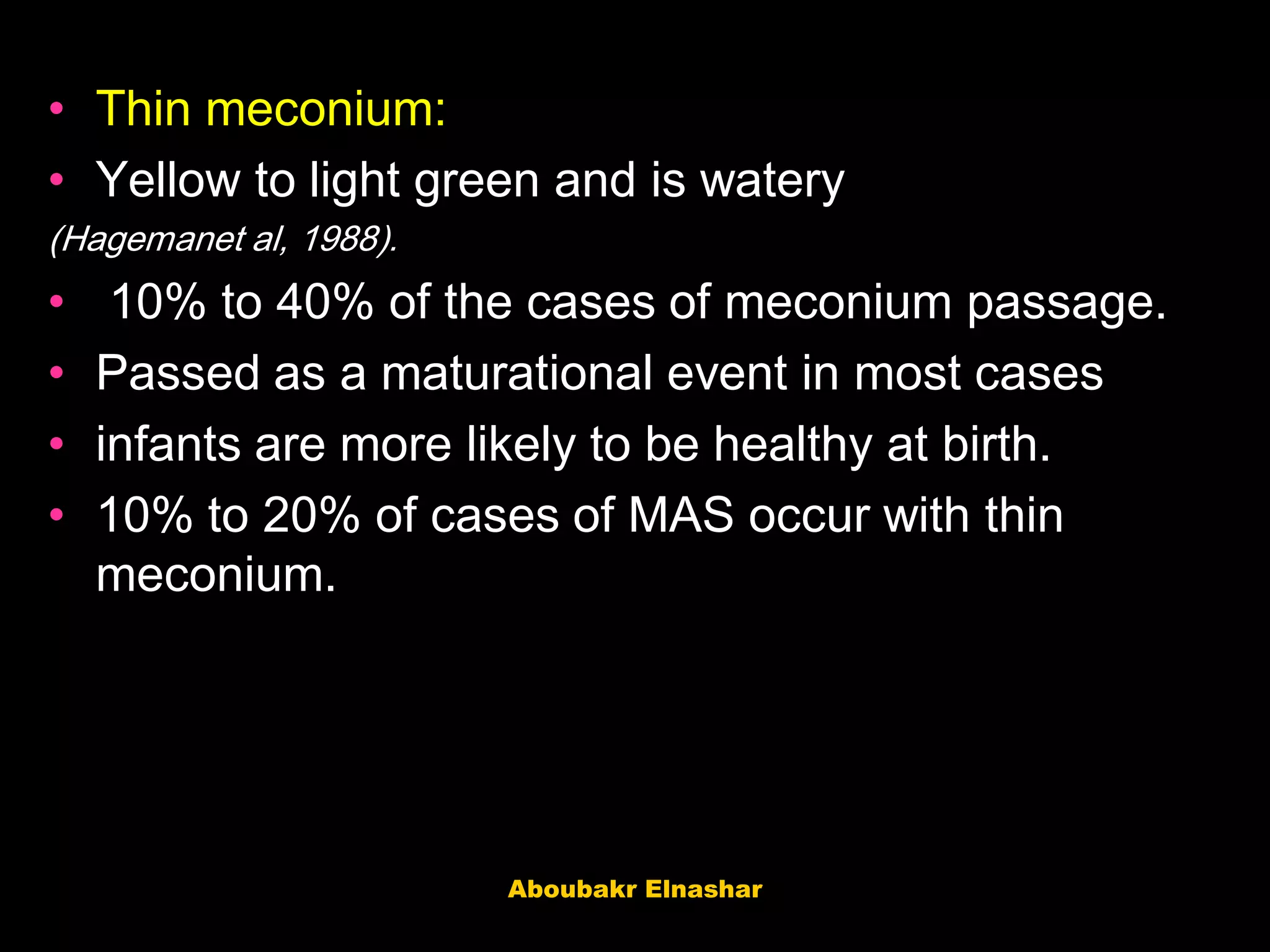 MECONIUM STAINED LIQUOR | PDF