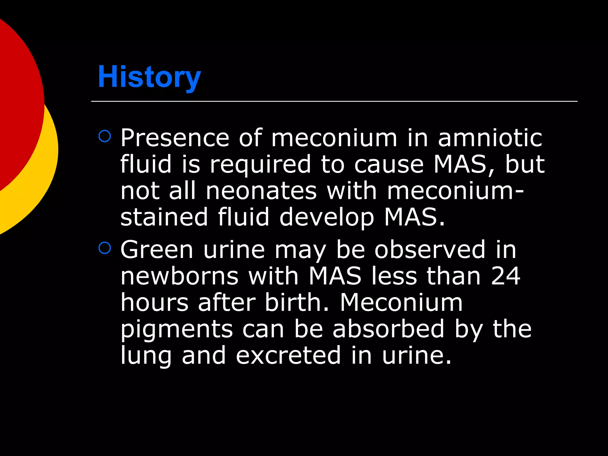 Meconium aspiration syndrome | PPT